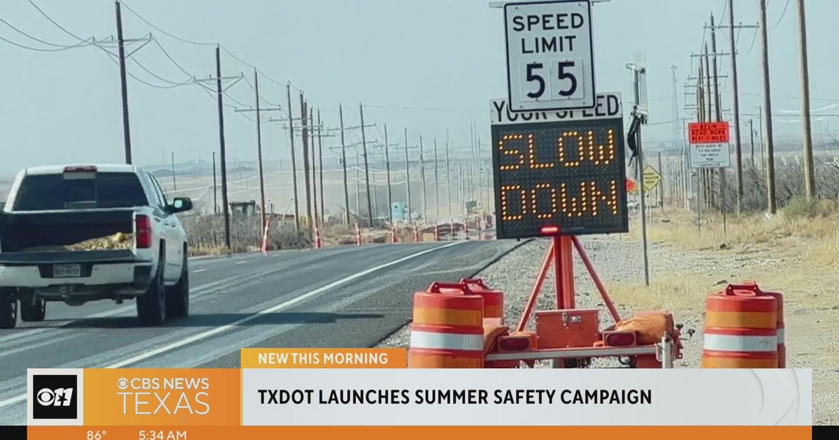 TxDOT tells drivers to slow down or pay up in new campaign - CBS Texas