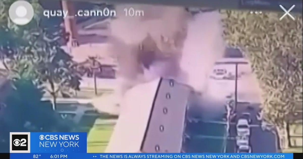 Video shows explosion at Newark apartment building - CBS New York