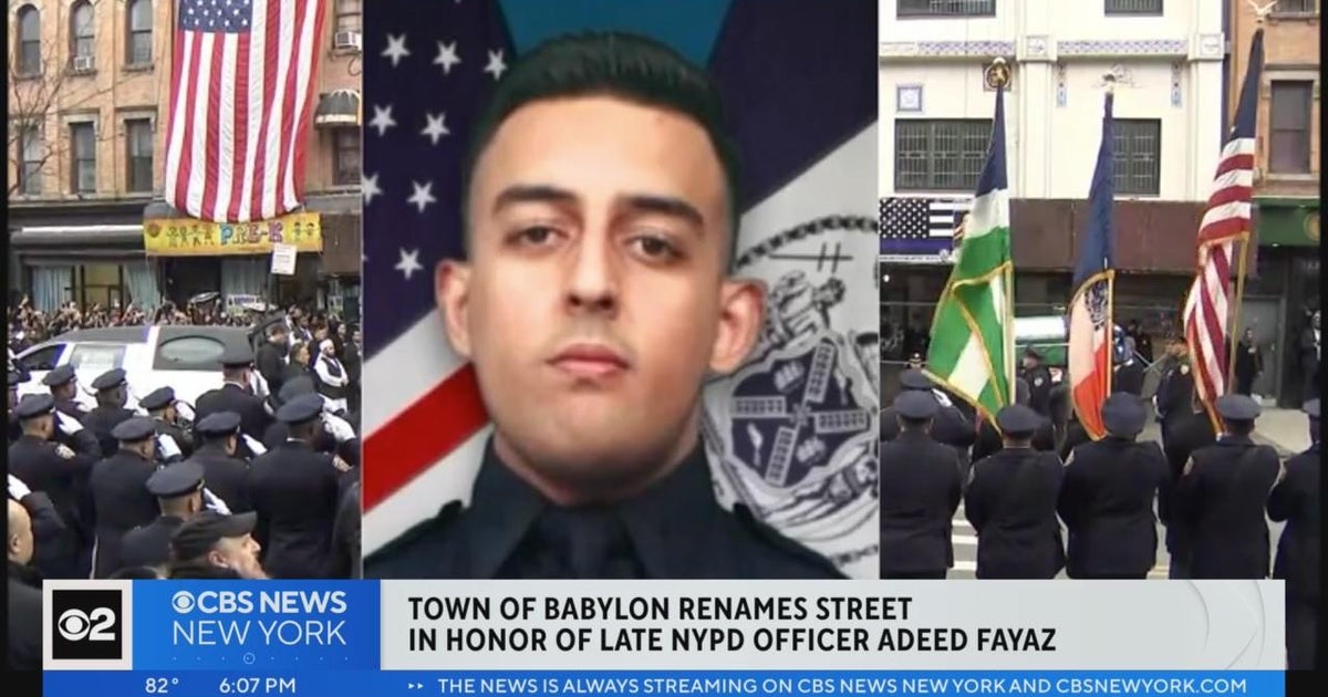 Fallen NYPD Officer Adeed Fayaz honored at street renaming - CBS New York