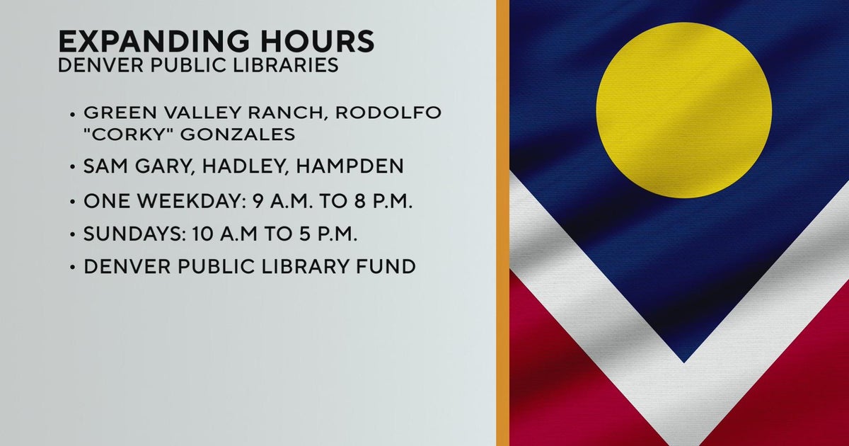 Several Denver Public Library locations open for extended hours - CBS ...