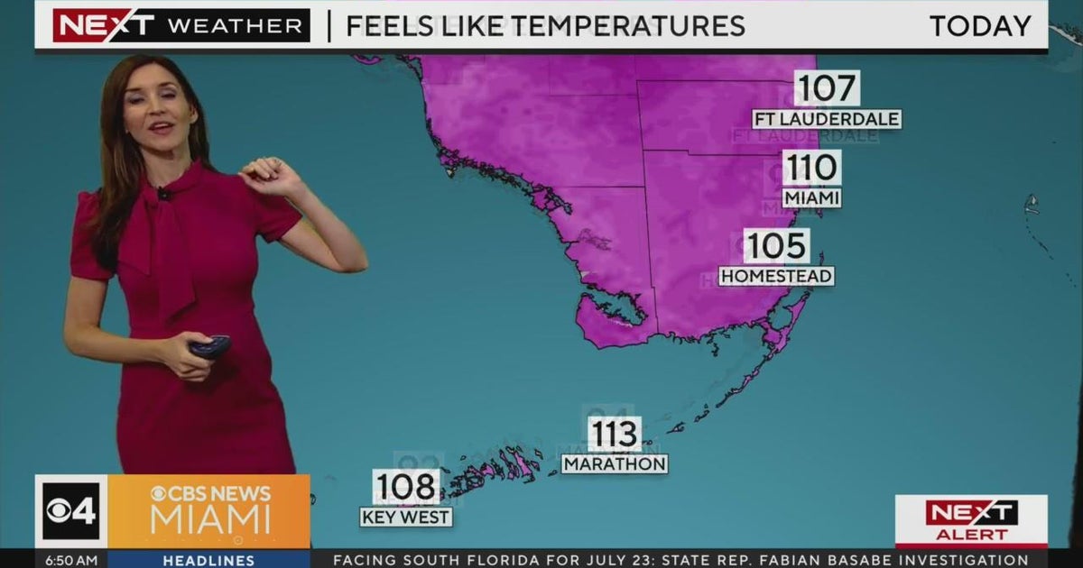 Weather forecast for Monday, July 24 6 am - CBS Miami