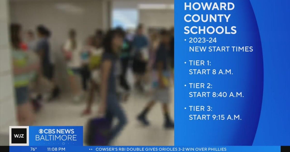 Howard County Schools adjust start times for 2023-24 school year - CBS ...