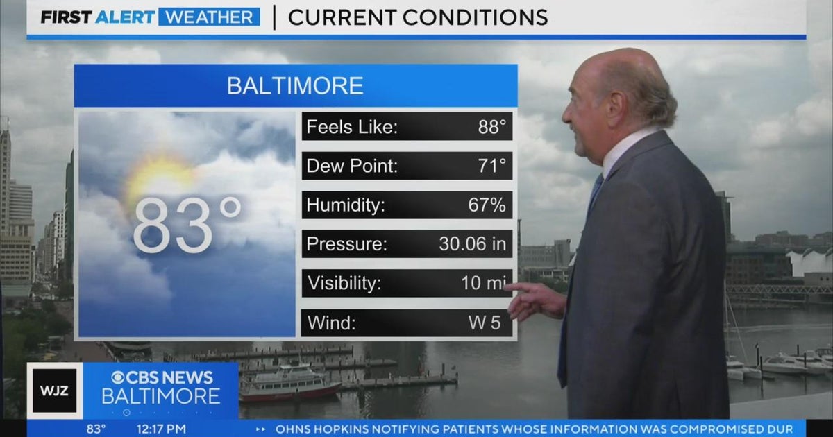 Marty Bass has your Tuesday afternoon forecast 07/25/2023 - CBS Baltimore