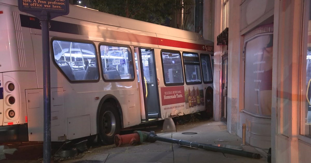 SEPTA bus crashes into Center City building, police say - CBS Philadelphia
