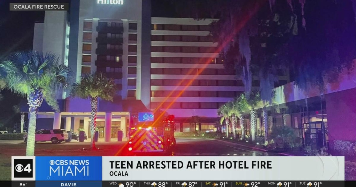 Teenager facing arson charges following Ocala hotel fire - CBS Miami