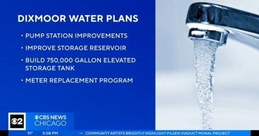 Dixmoor reveals plans for $14M in state money to fix water issues - CBS ...