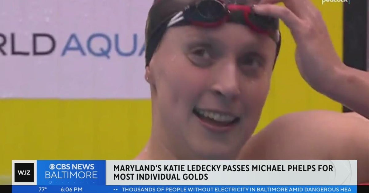 Maryland's Katie Ledecky passes Michael Phelps for most individual ...
