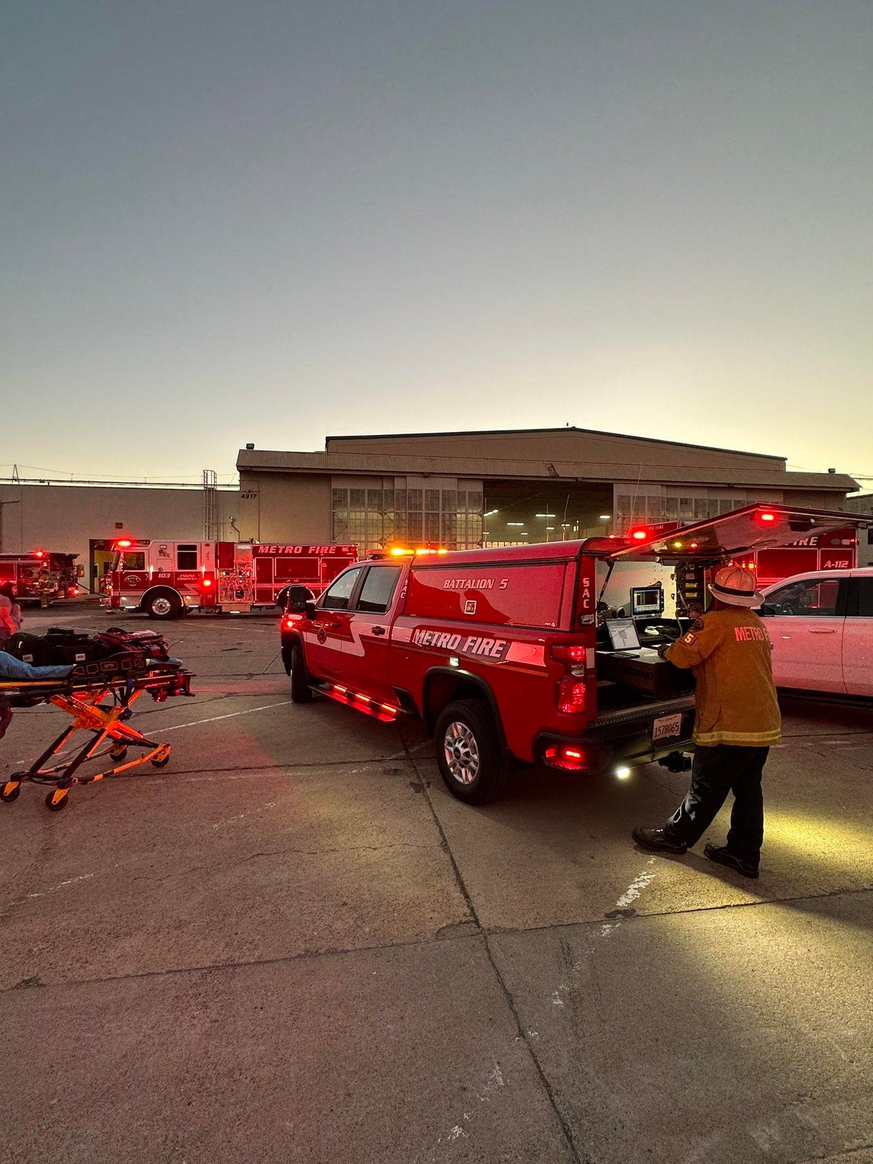 Old aircraft hangar at McClellan Park in Sacramento County catches fire ...