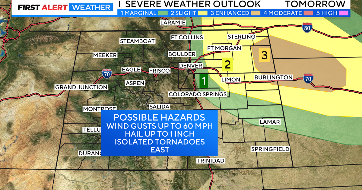 Colorado storms may reach severe levels for some Thursday - CBS Colorado