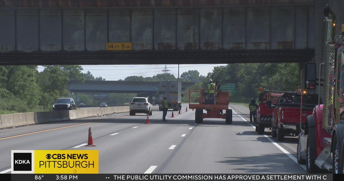 Route 28 northbound reopens after debris falls from bridge - CBS Pittsburgh