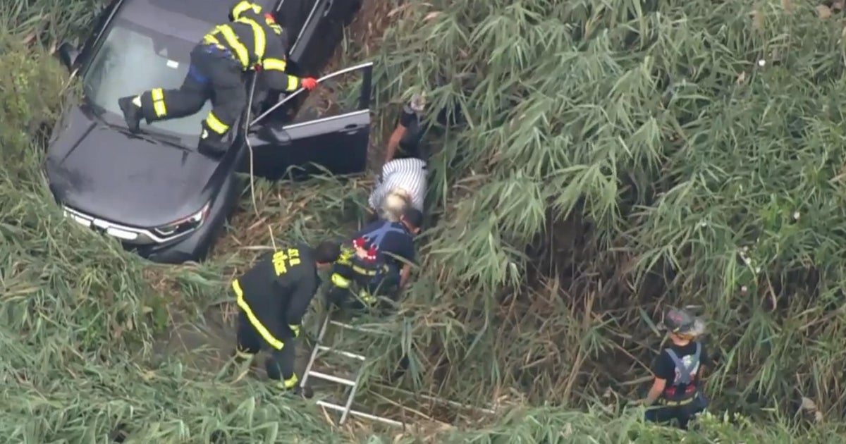 Caught on video: 3 people rescued from car stuck in marsh in New Jersey ...