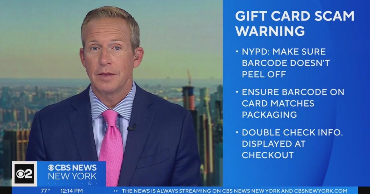 NYPD issues warning about gift card scam - CBS New York