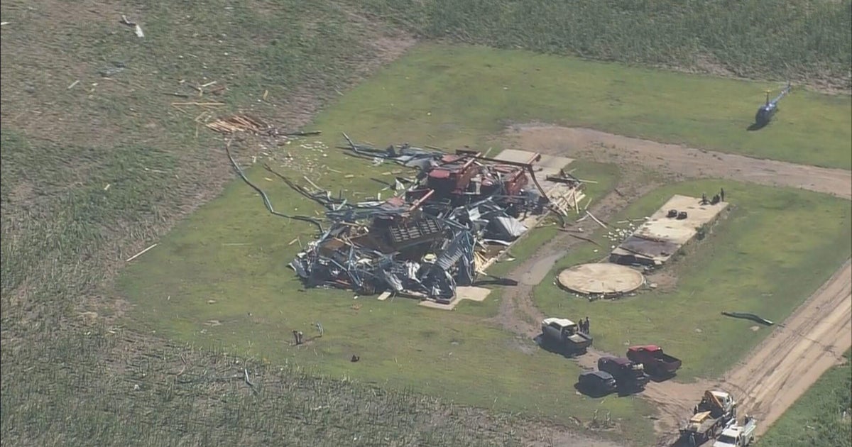 Tornadoes, baseball-sized hail cause damage in northeast Colorado - CBS ...