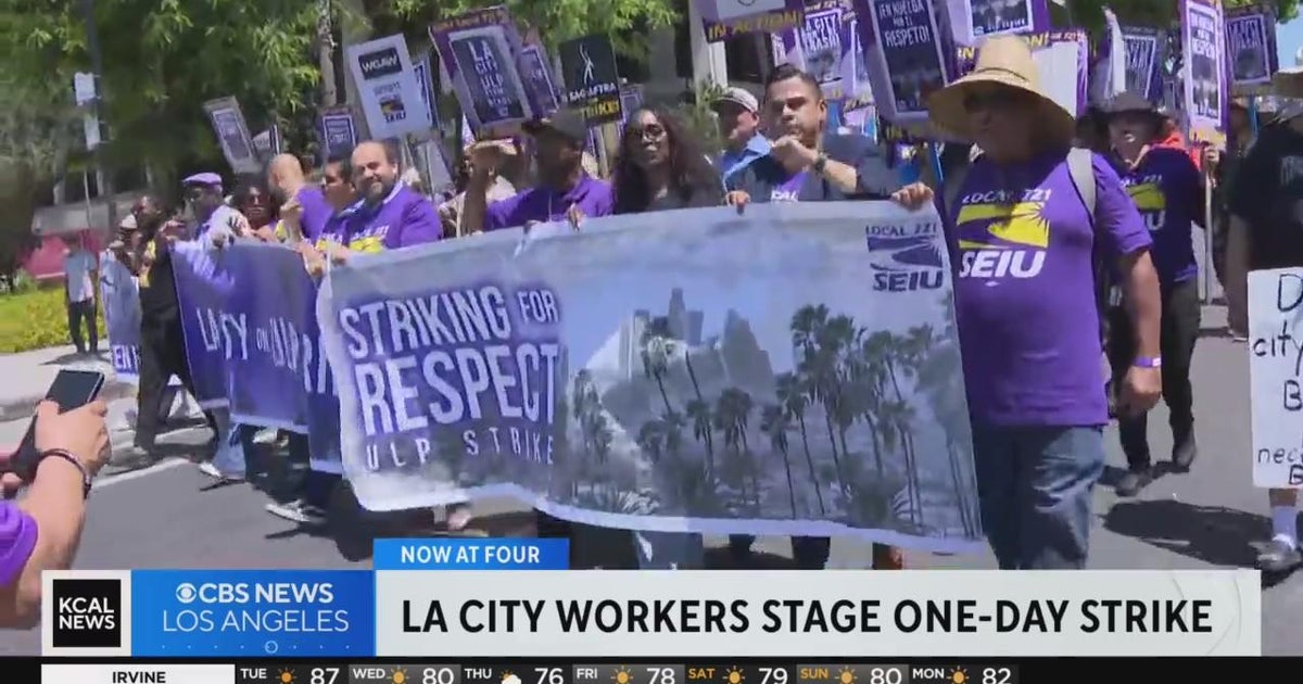 LA City workers hold one-day strike in battle for better working ...