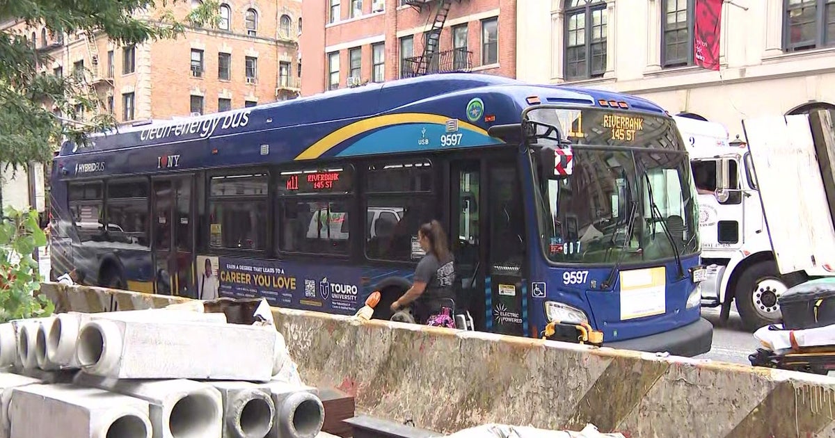 MTA bus, truck collide on Upper West Side; 14 treated - CBS New York