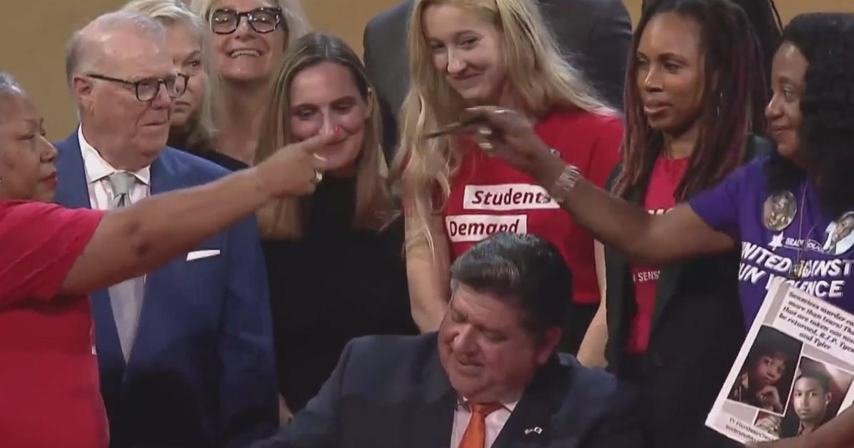 Pritzker signs new bill preventing advertising of firearms - CBS Chicago