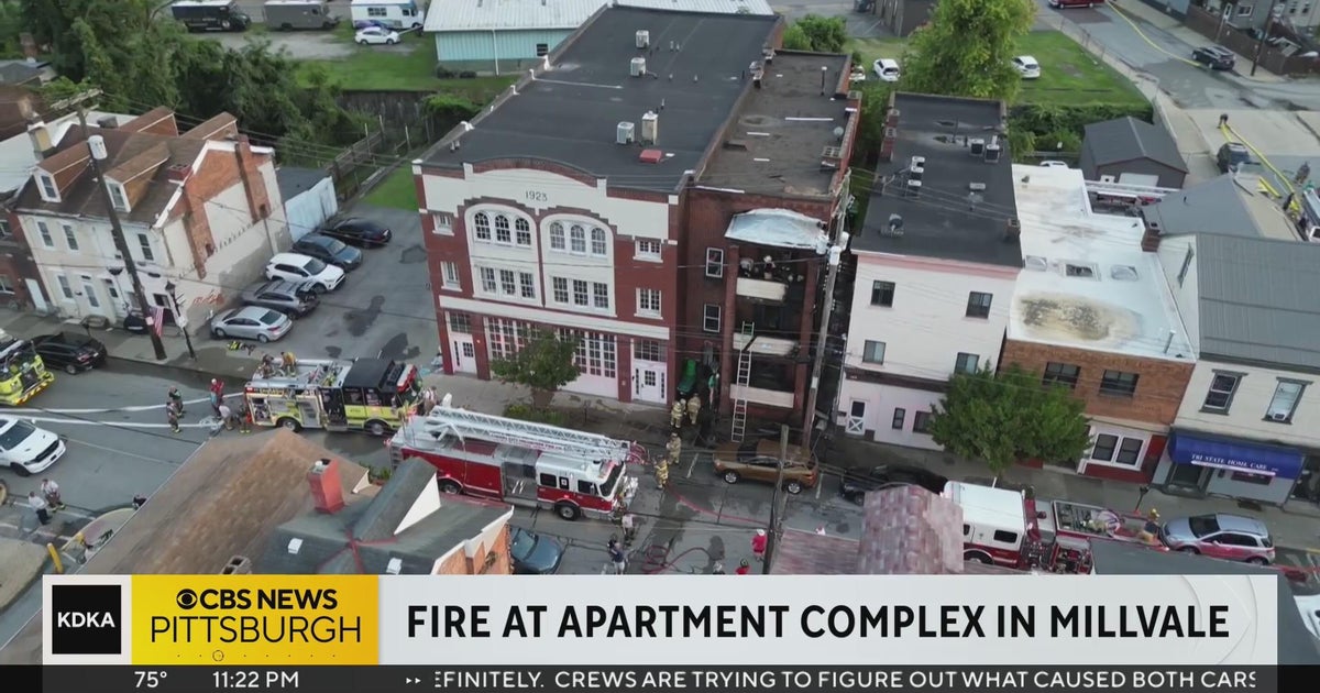 Millvale apartment building heavily damaged by fire - CBS Pittsburgh