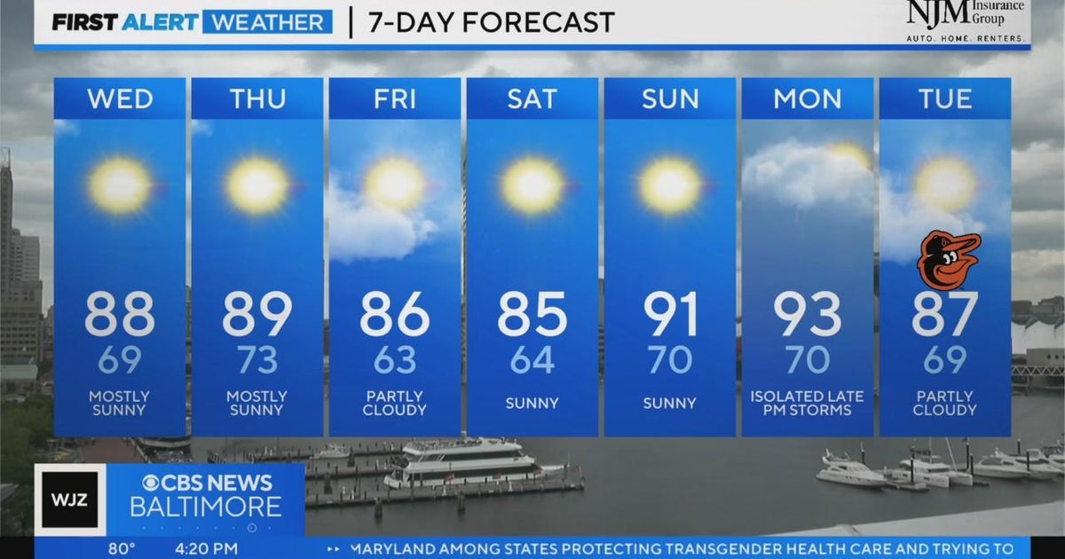 Derek Beasley has your Tuesday evening forecast (8/15/2023) - CBS Baltimore