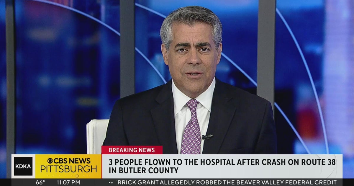 3 people flown to the hospital after crash in Butler Co. - CBS Pittsburgh