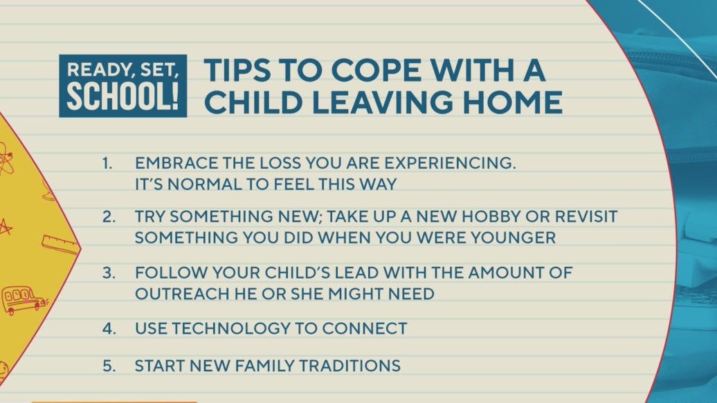 New empty nester? Here's how to cope with a child leaving home - CBS ...