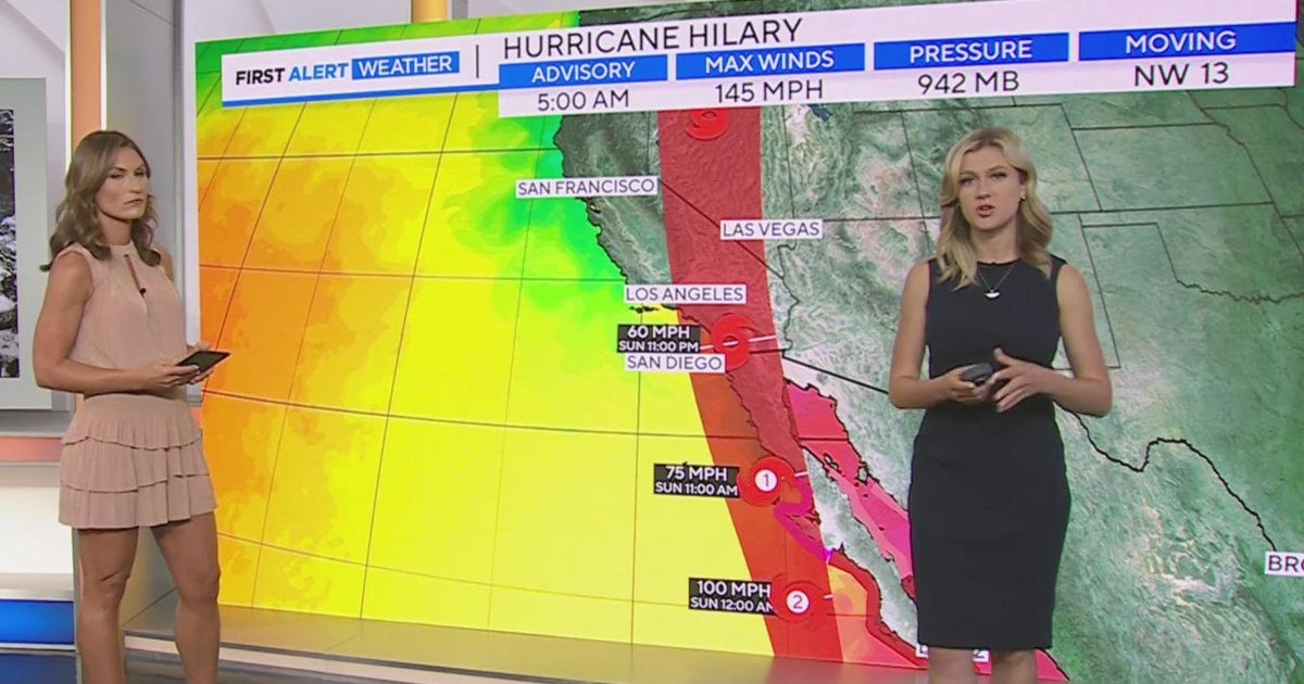 Tracking Hurricane Hilary as it takes aim at California - CBS San Francisco