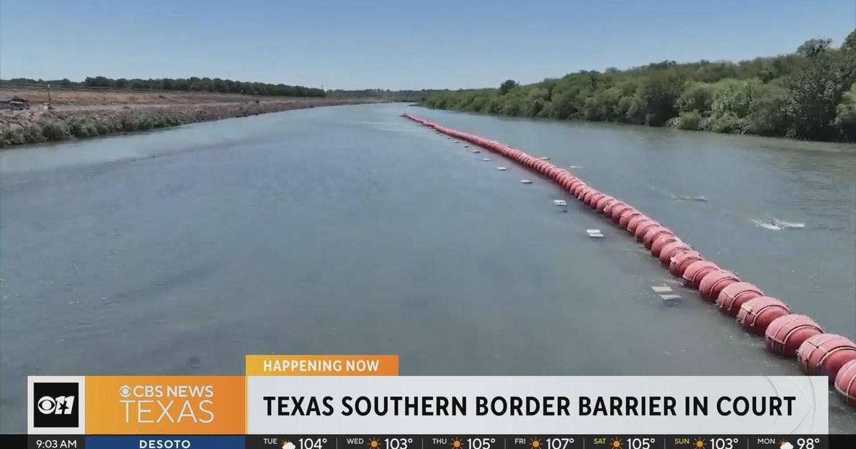 Court hearing over floating Rio Grande border barrier - CBS Texas