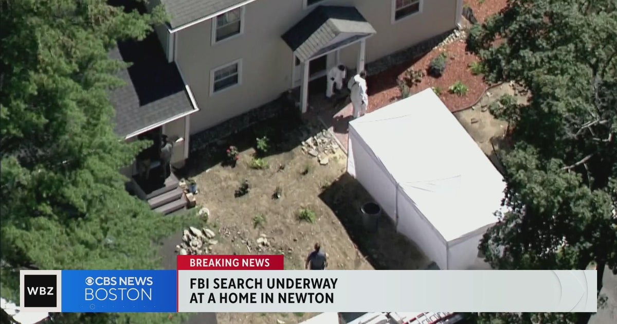 FBI agents search Newton home - CBS Boston