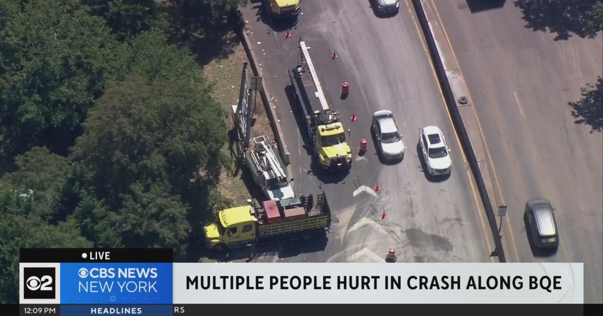 BQE partially reopens after morning crash - CBS New York