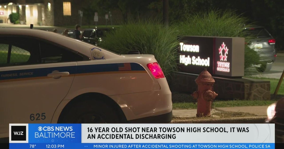 16-year-old injured in accidental shooting near Towson High - CBS Baltimore