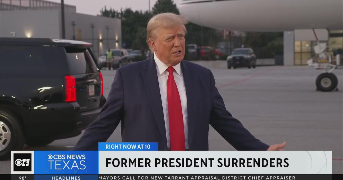 Trump Surrenders At Fulton County Jail In Georgia Election Case Cbs Texas