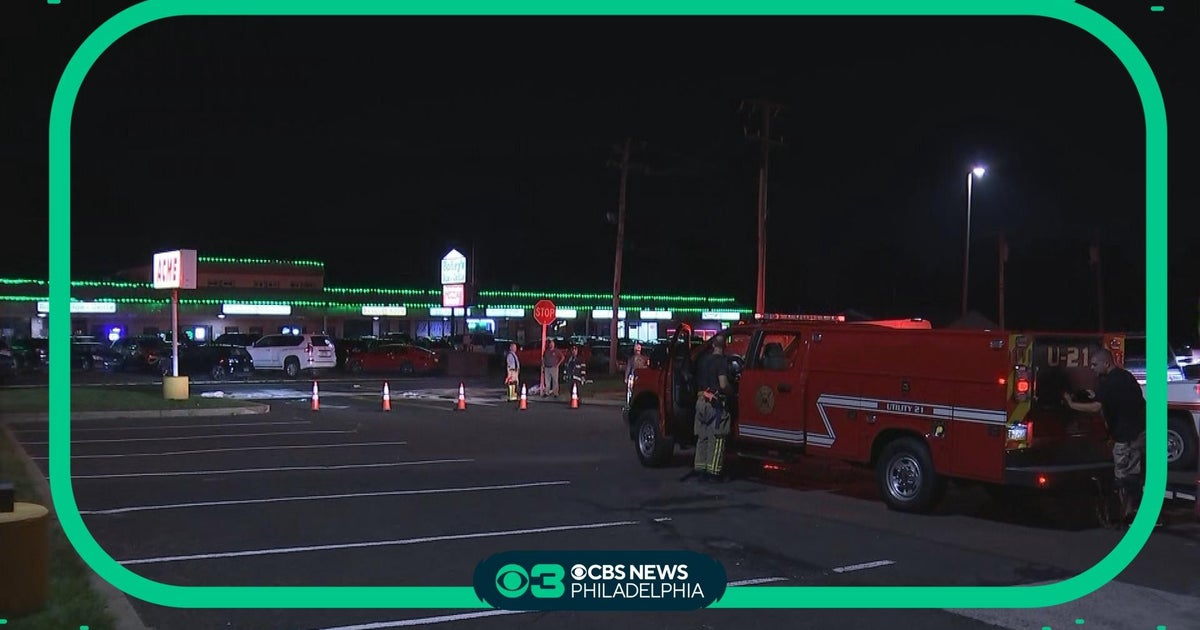 Tanker truck leaks 300-400 gallons of gas after fuel spill in Bucks County - CBS Philadelphia