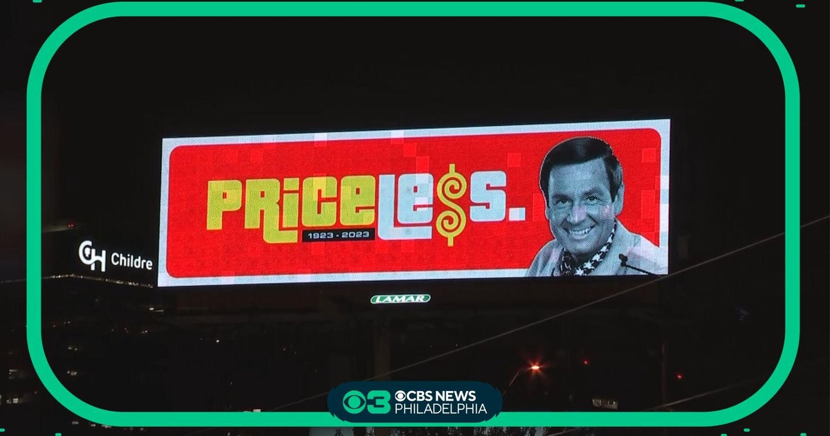 Philadelphia billboard pays tribute to Bob Barker: "Priceless" - CBS ...