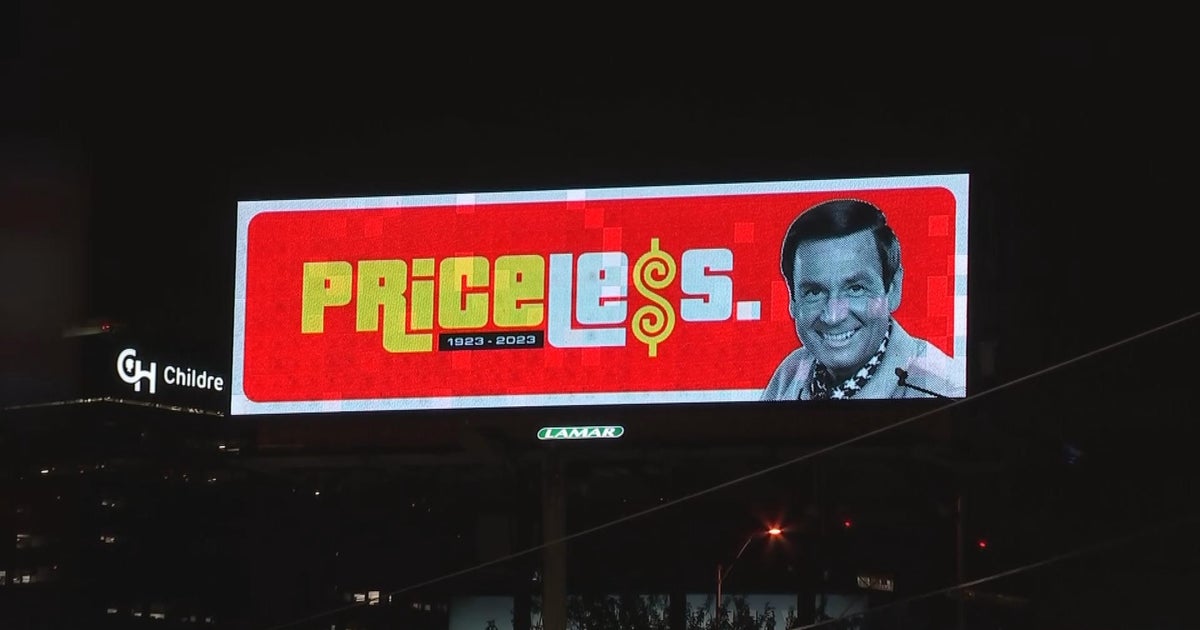 Philadelphia billboard pays tribute to Bob Barker: "Priceless" - CBS ...
