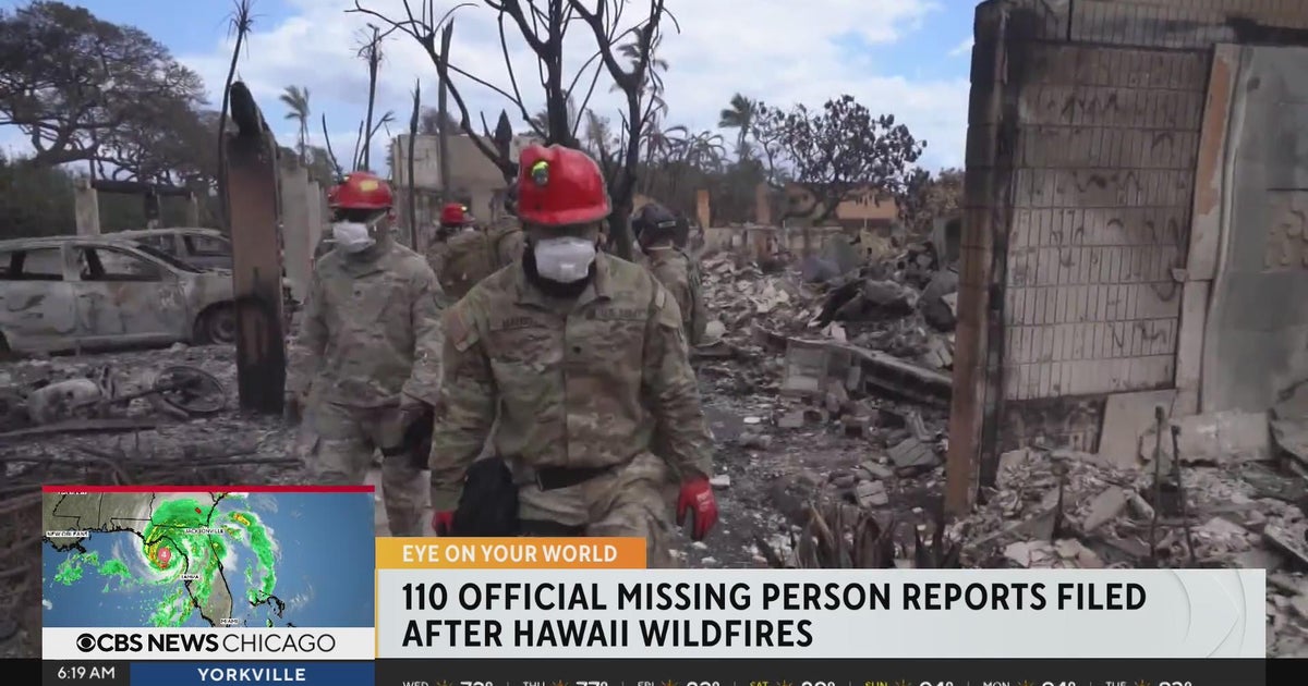 110 official missing person reports filed after Maui wildfires - CBS ...