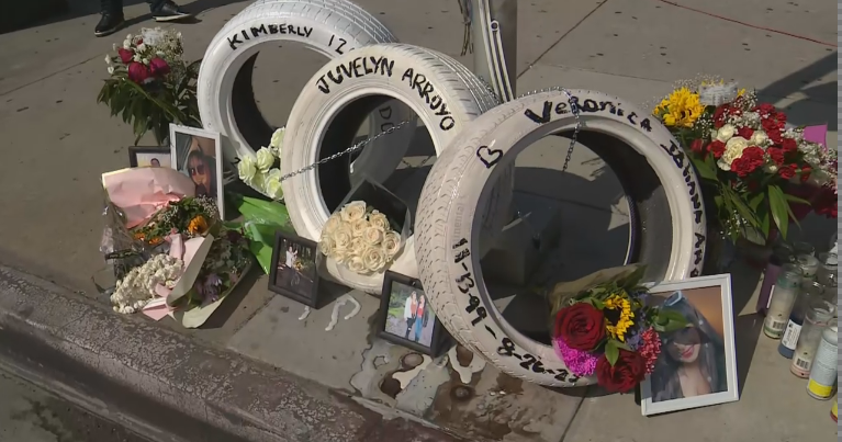 "Ghost Tire Memorial" placed where three Uber passengers died in crash ...