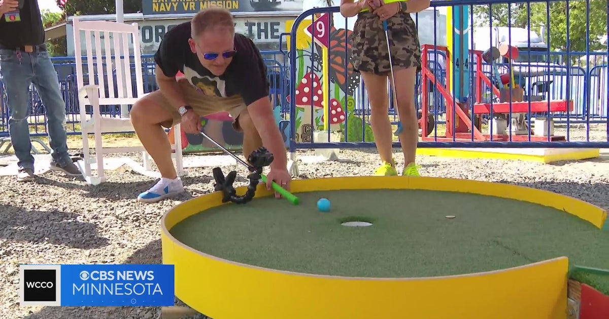 WCCO stars battle at the State Fair's Can Can Wonderland Mini Golf On-A ...