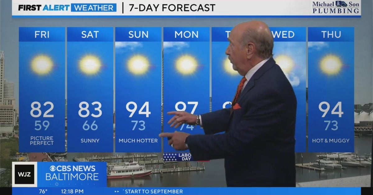 Marty Bass has your Friday afternoon forecast 9/1/2023 - CBS Baltimore