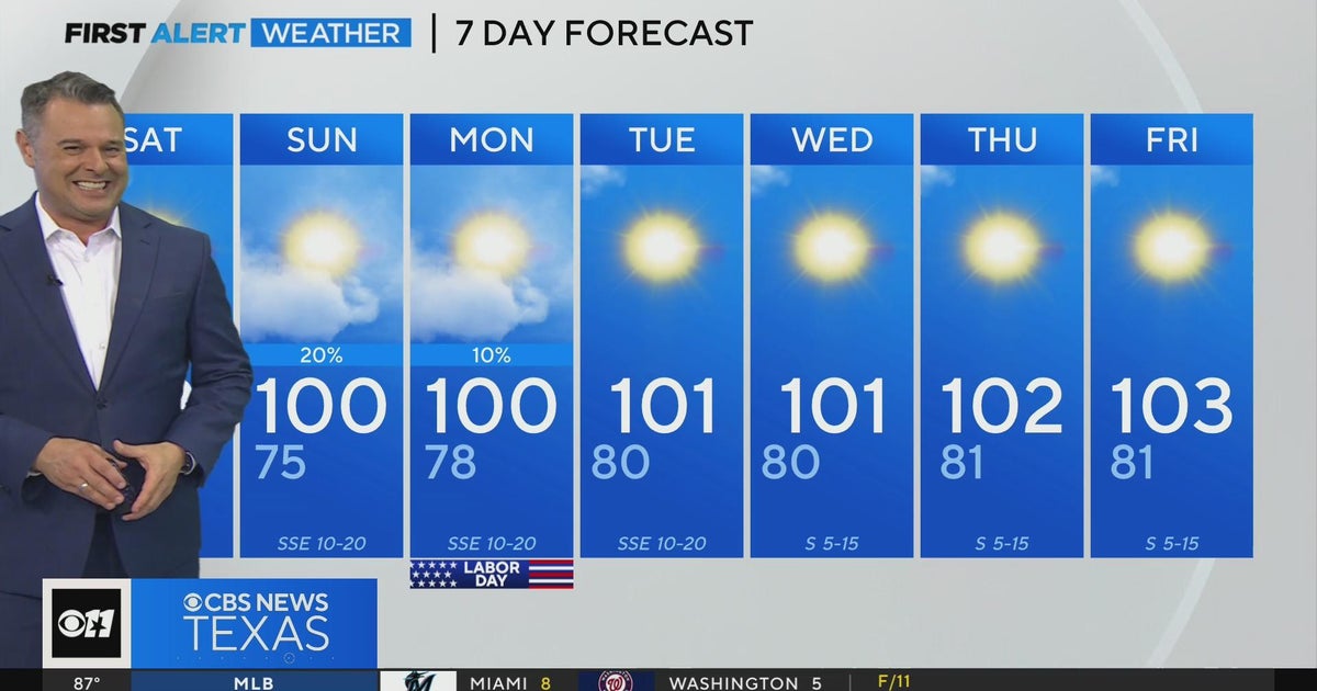 More triple-digit weather ahead next week - CBS Texas