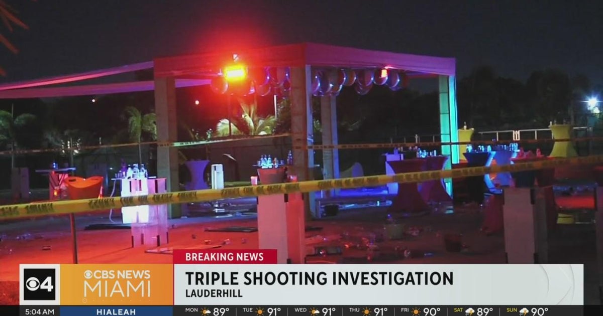 Three people shot in Lauderhill early Sunday - CBS Miami