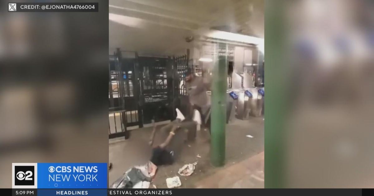 Caught on camera: Woman brutally beaten in Harlem subway station - CBS ...