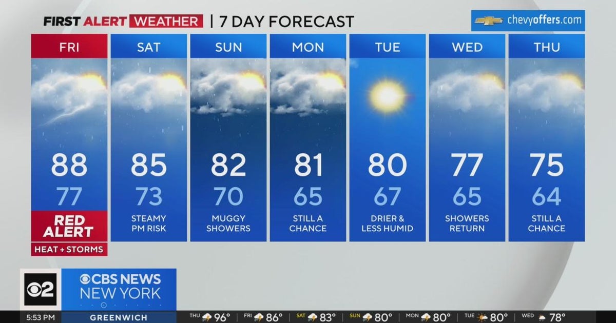First Alert Weather: Red Alert continues Wednesday 9/7 evening - CBS New York