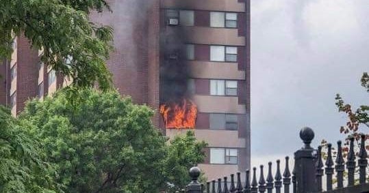 Fire at McKeesport senior high-rise forces evacuation - CBS Pittsburgh