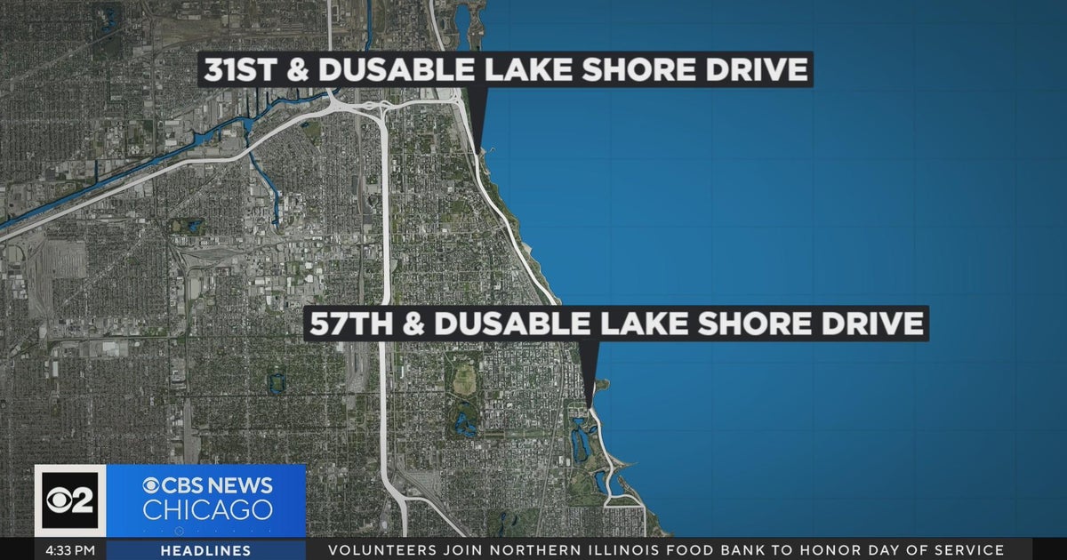 Southbound Lake Shore Drive down to 2 lanes on South Side on Tuesday ...