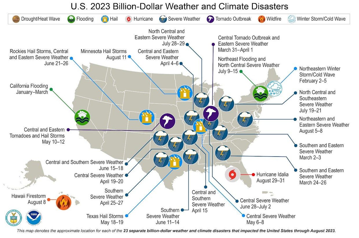 U.S. sets record for billion-dollar weather and climate disasters in ...