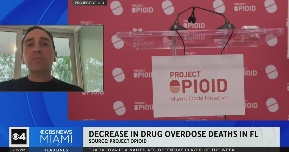 Decrease in drug overdose deaths in Florida - CBS Miami