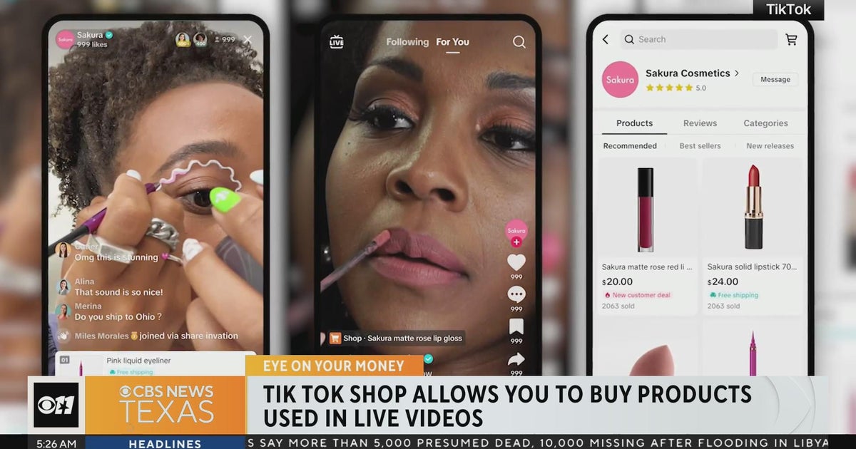 You can now buy products used in live TikTok videos - CBS Texas