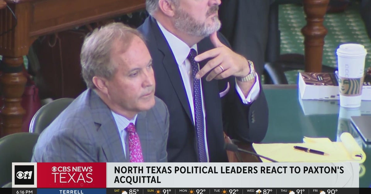 North Texas political leaders react to Paxton's acquittal - CBS Texas