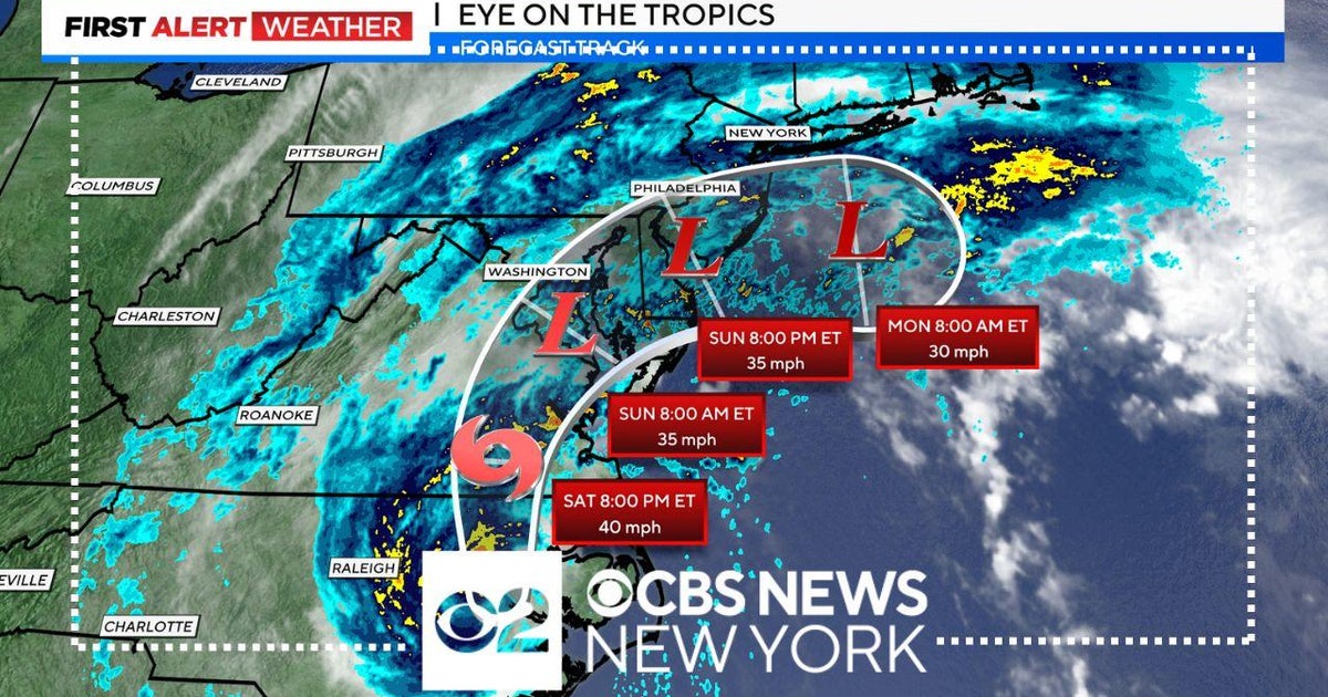First Alert Weather: Tropical Storm Ophelia 12 p.m. update - CBS New York