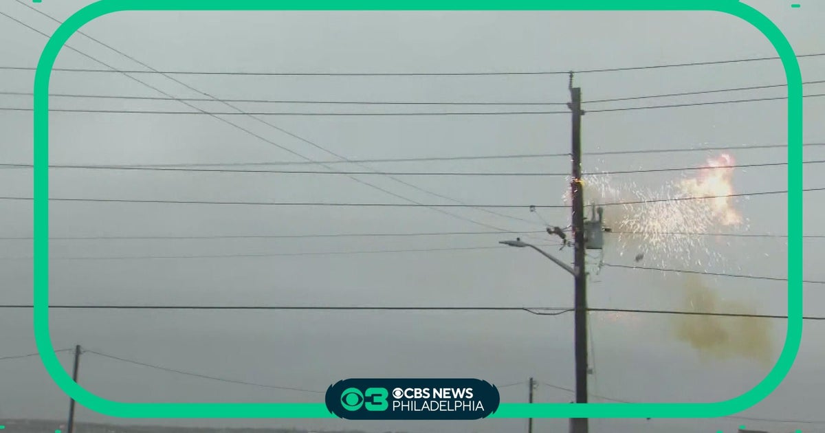 Power line explosion near Atlantic Beach, NC - CBS Philadelphia