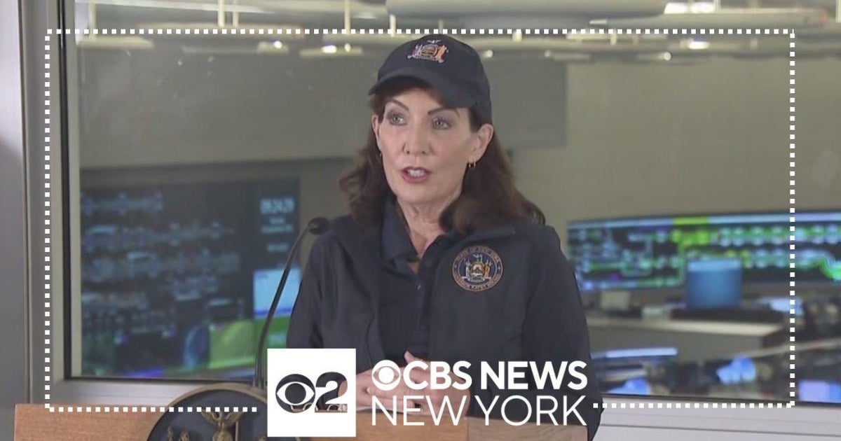 Watch: Gov. Hochul, MTA address subway flooding - CBS New York